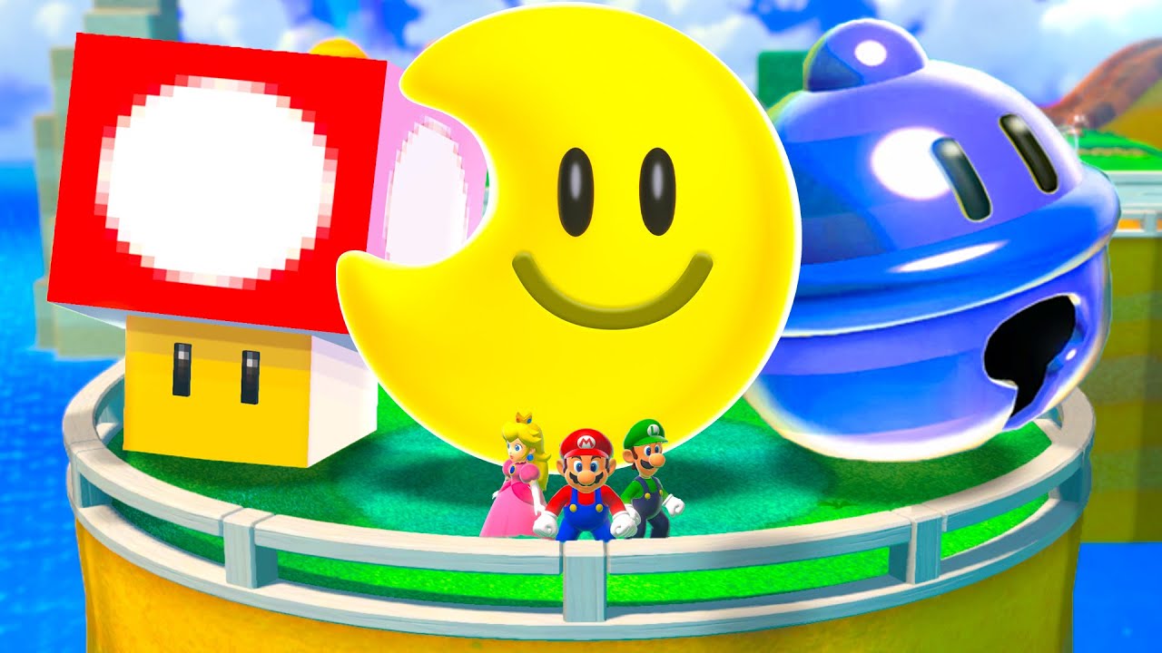What if Mario Collects 999x 3-UP Moons, Blue Cat Bells & Block ...