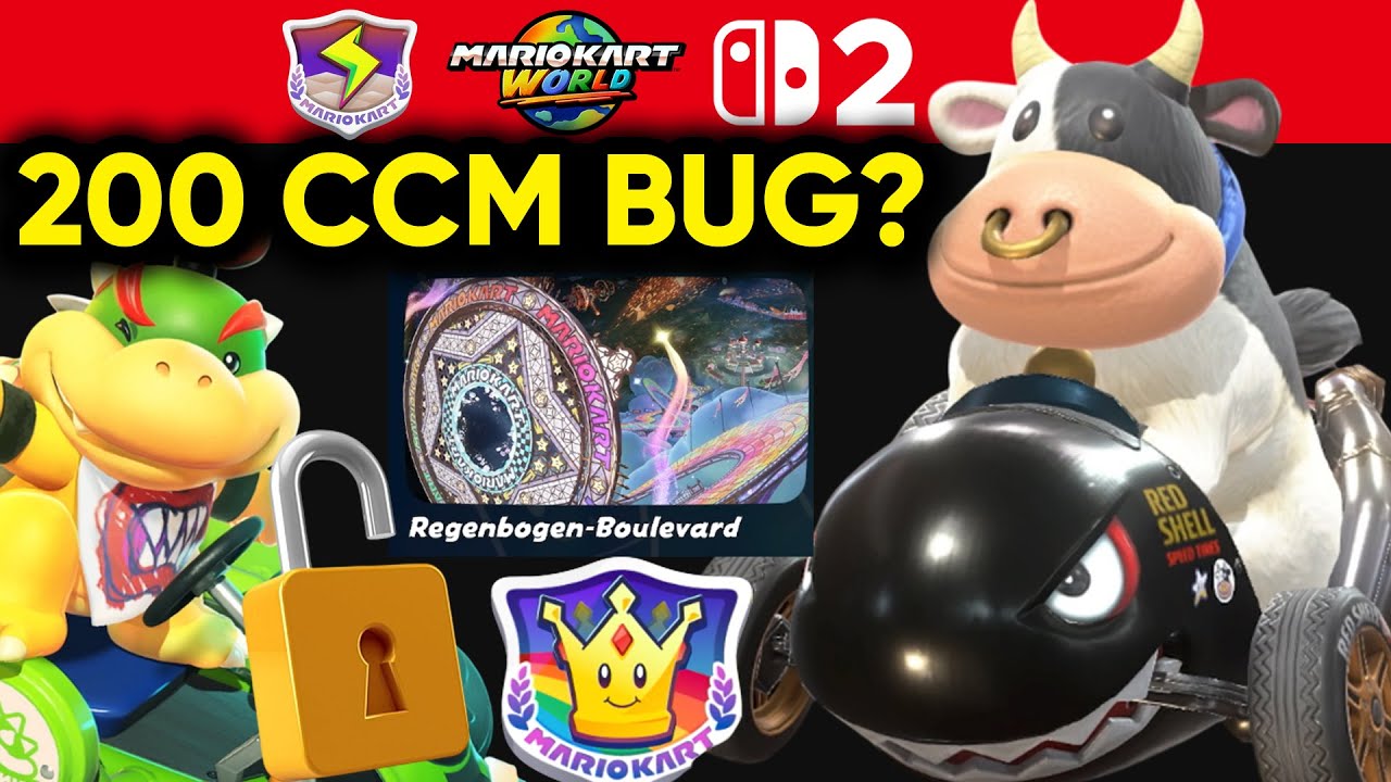 Mario Kart World 200 ccm Bug im Blitz-Cup? 🔓 Neu: Bowser Jr., Spezial ...