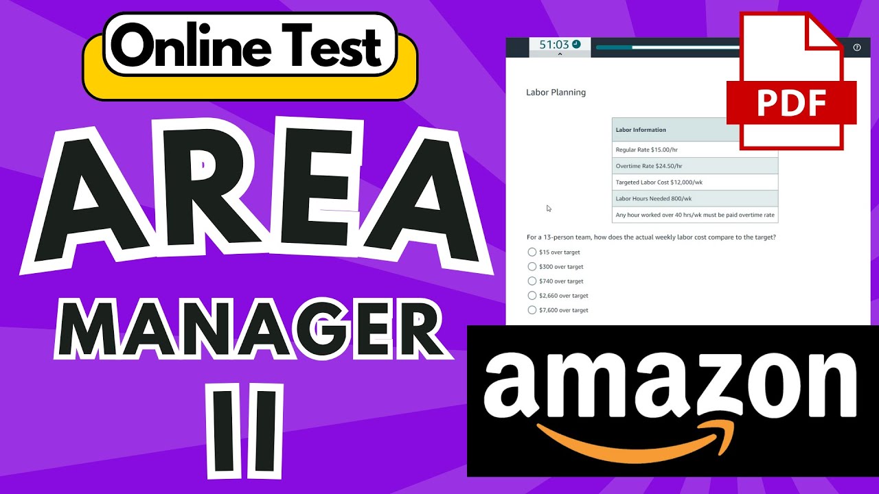 Amazon Area Manager 2 Interview Questions And Answers | Area Manager 2 ...