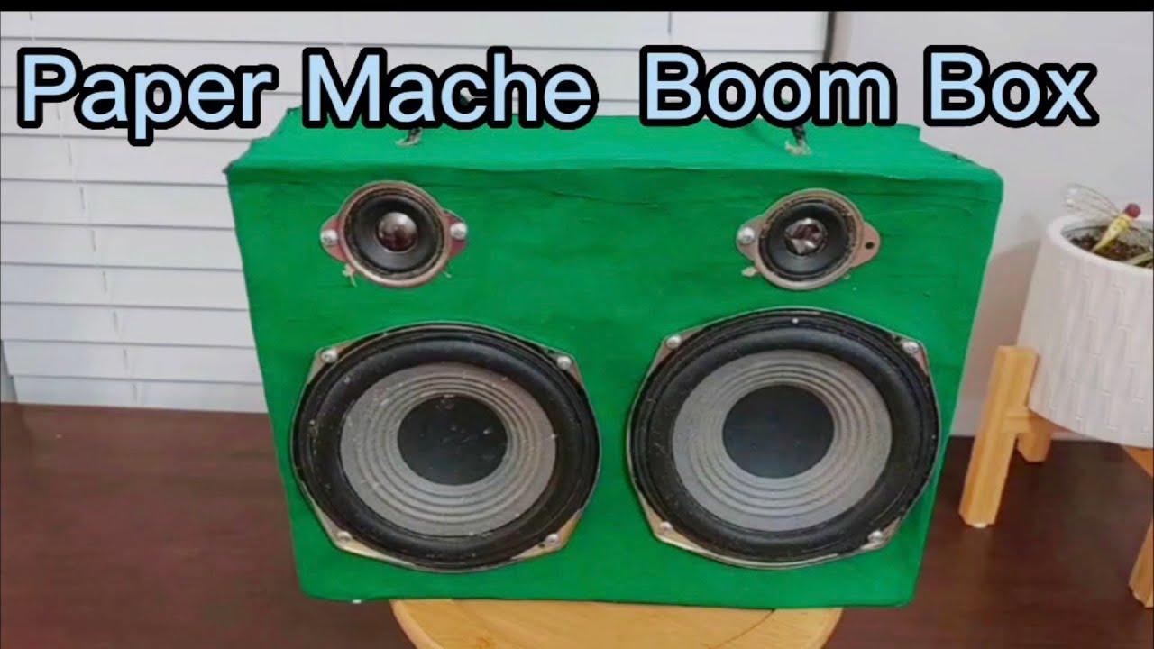 Will it work? Paper Mache Boom Box. ( Speaker ) - YouTube