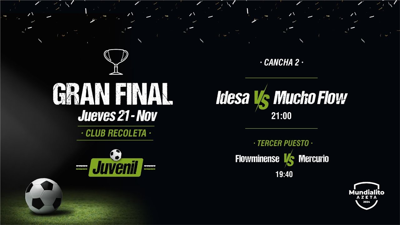 Mundialito Azeta 2024 - Final Juvenil - Idesa 🆚️ Mucho Flow - YouTube