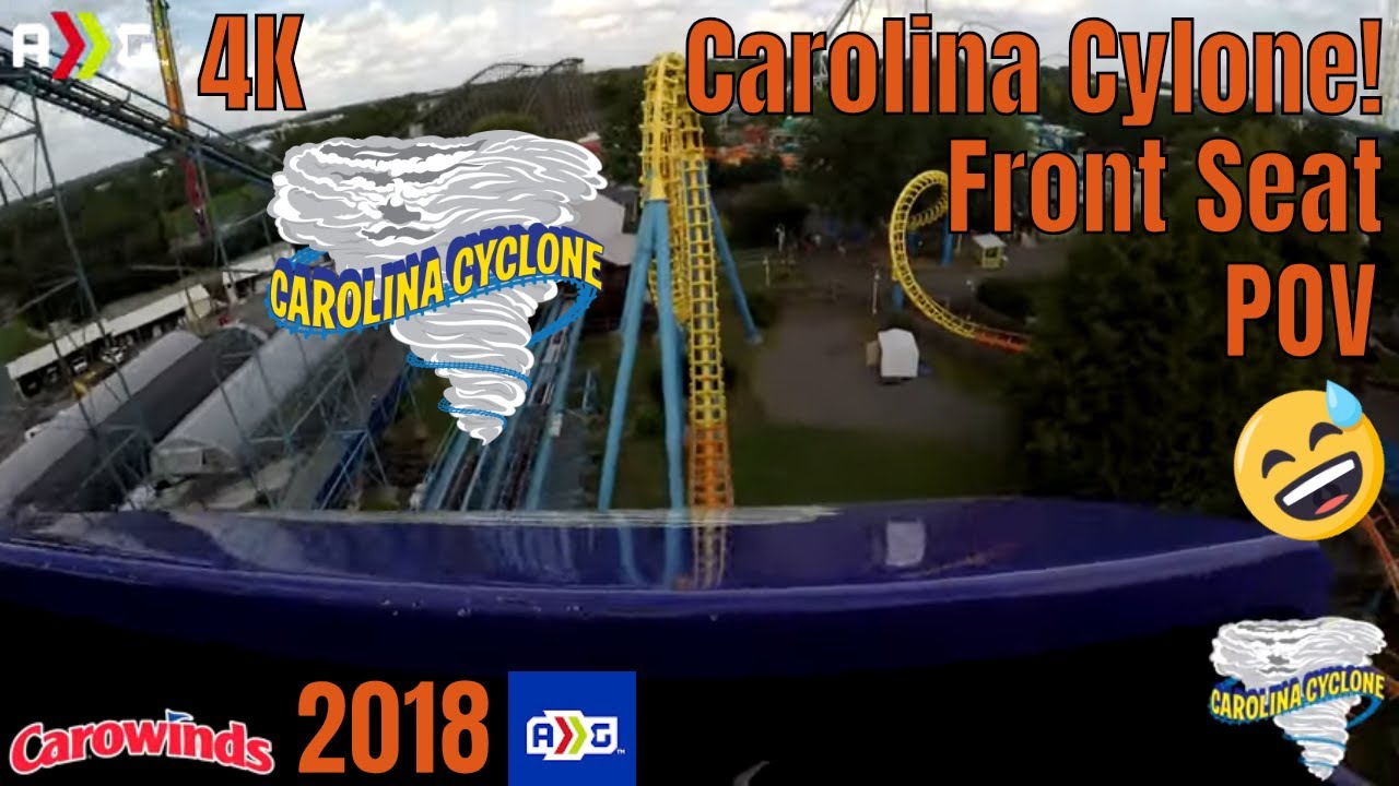 Carolina Cyclone | 4K | Front Seat | POV | Carowinds | 2018 | - YouTube