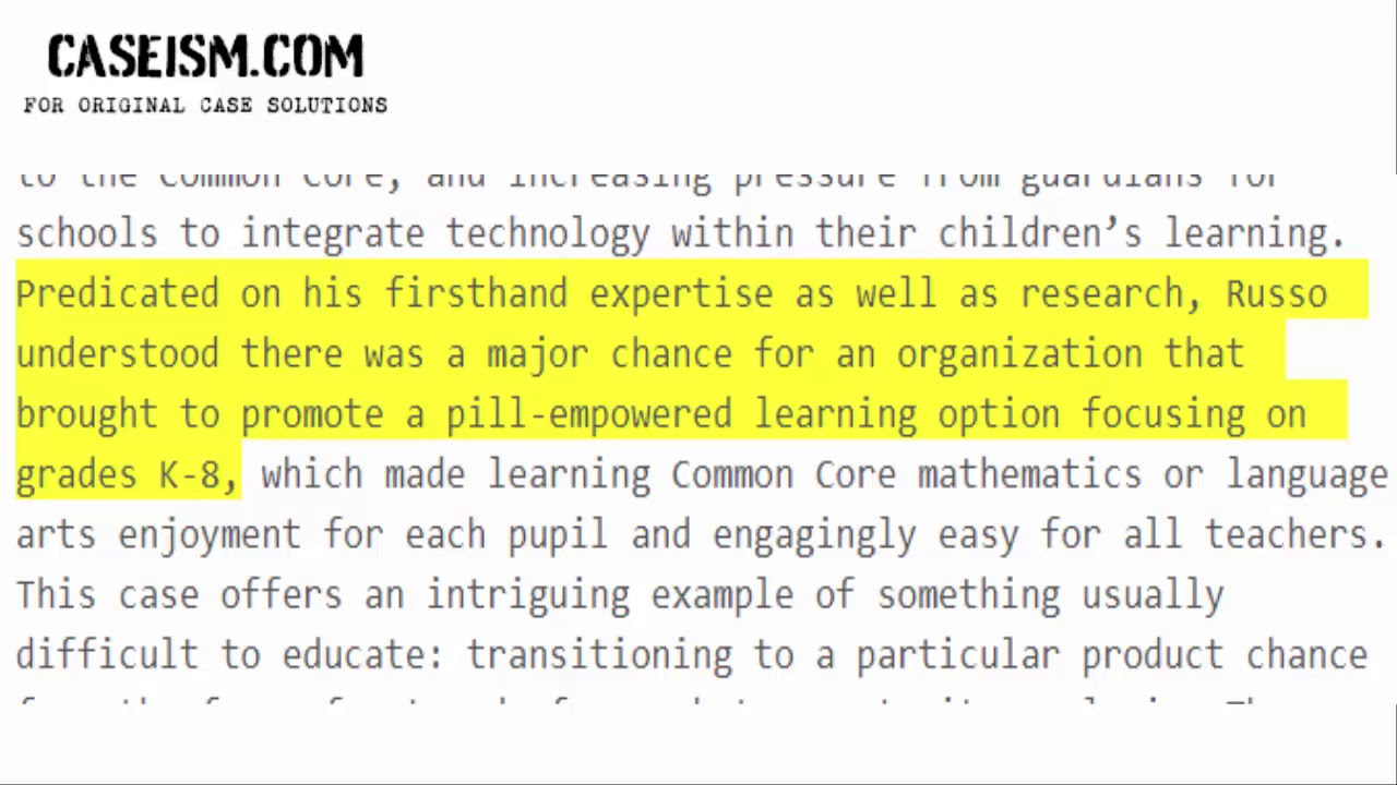 TabletTeach: Opportunity Analysis for a New Educational Case Study Help - Caseism.com - YouTube