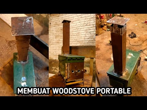 membuat tungku portable perapian I woodstove dari kotak pindad I kotak ...