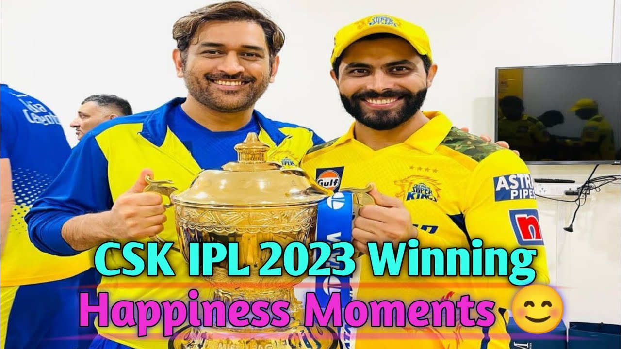 CSK Wining IPL Trophy 2023 | Winning Happiness Moments | IPL Highlights ...