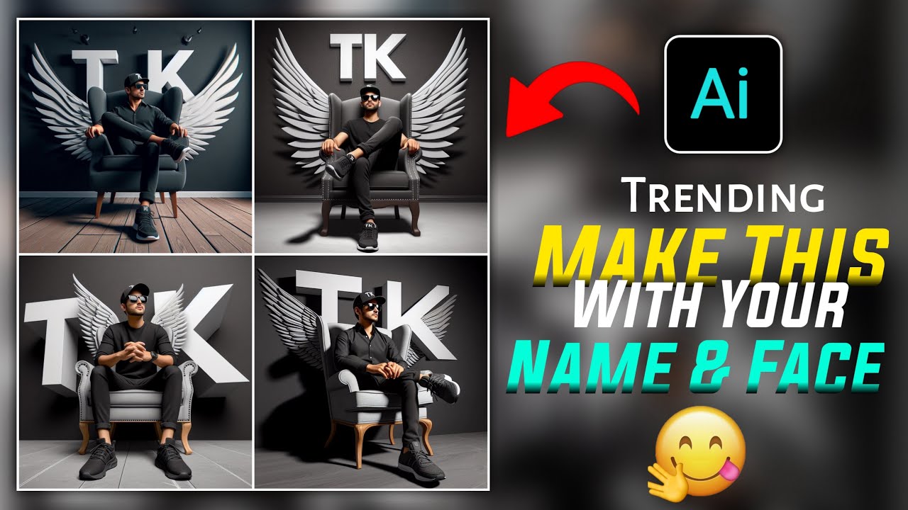 How To Create 3d Ai Wings Name Image Trending Wings Name Video
