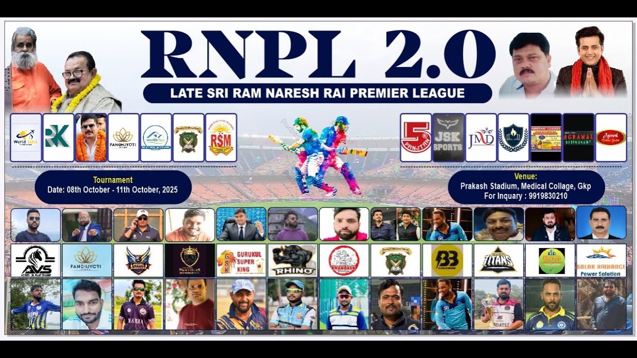 RNPL 2.0 RAM NARESH PREMIER LEAGUE (RNPL) Gorakhpur DAY 3 - YouTube