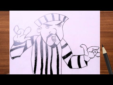 How To Draw A Man Drawing||Thief man easy drawing ||step by step easy ...
