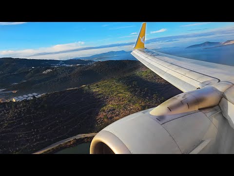 Pegasus Airlines B737-800 TC-CRF 🇹🇷 İSTANBUL - BODRUM Efsane Manzaralarla Full Flight #4k #flight