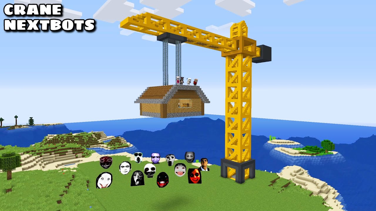 SURVIVAL CRANE HOUSE WITH 100 NEXTBOTS in Minecraft - Gameplay - Coffin ...