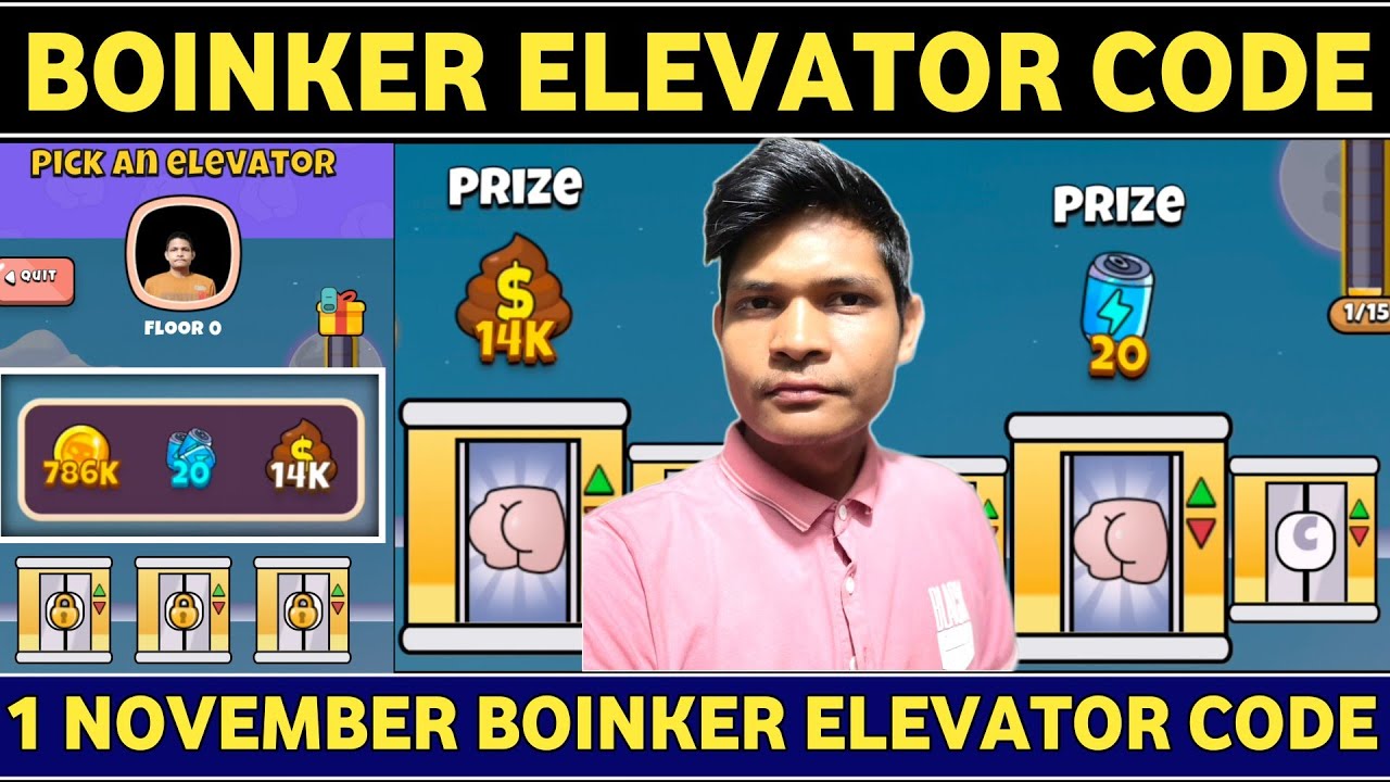 Boinker Elevator Code 1 November॥Boinker Daily Combo Code 1 November॥Boinker Elevator Combo Code ...