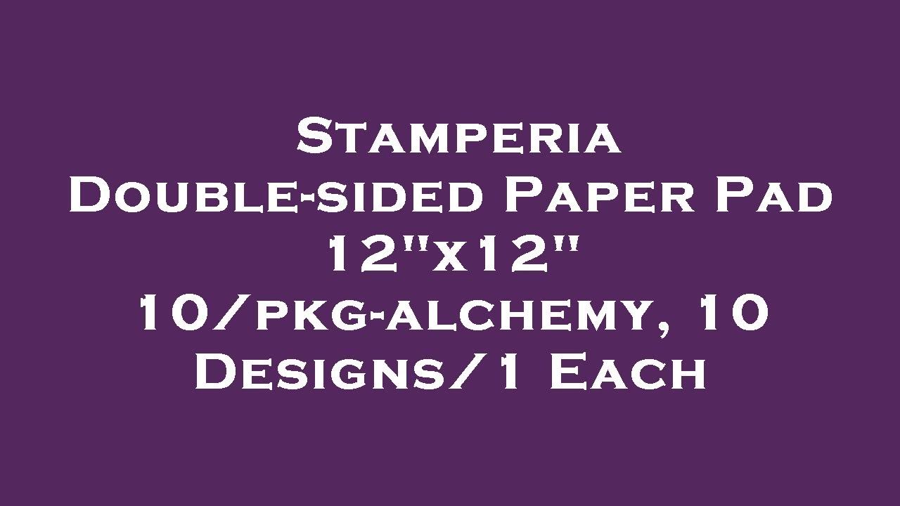 Stamperia Double-sided Paper Pad 12"x12" 10/pkg-alchemy, 10 Designs/1 ...
