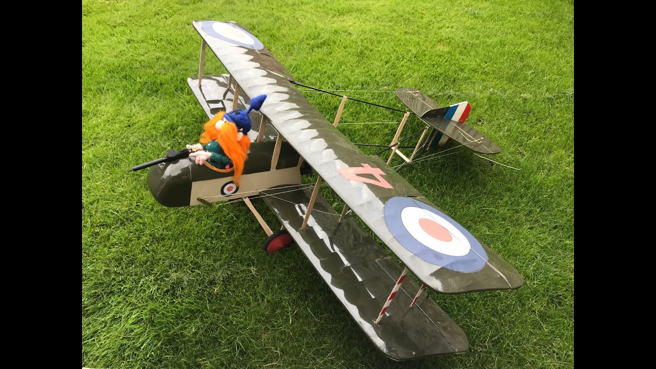 DH2 Build Fitting the top Wing, Booms, Tail, Final assembly. End. Video ...