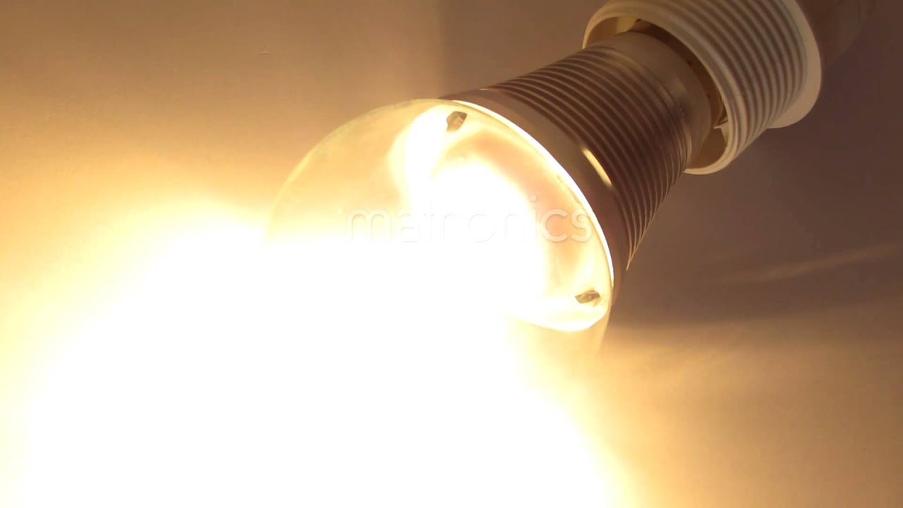 E27 Warm White 11W LED globepære, AC230V Dæmpbar - YouTube