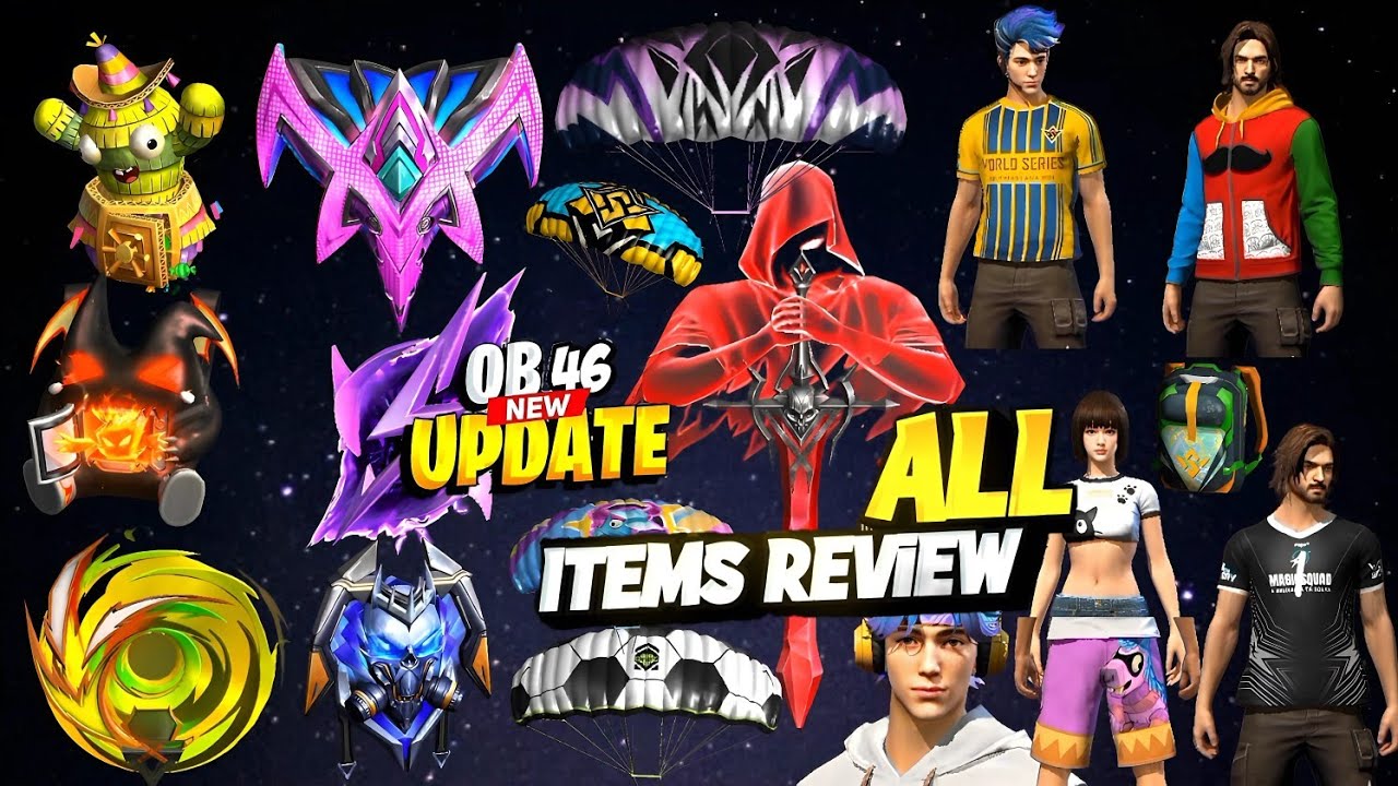 OB46 FULL COLLECTION REVIEW | OB46 ALL SKIN COLLECTION OF FREE FIRE ...