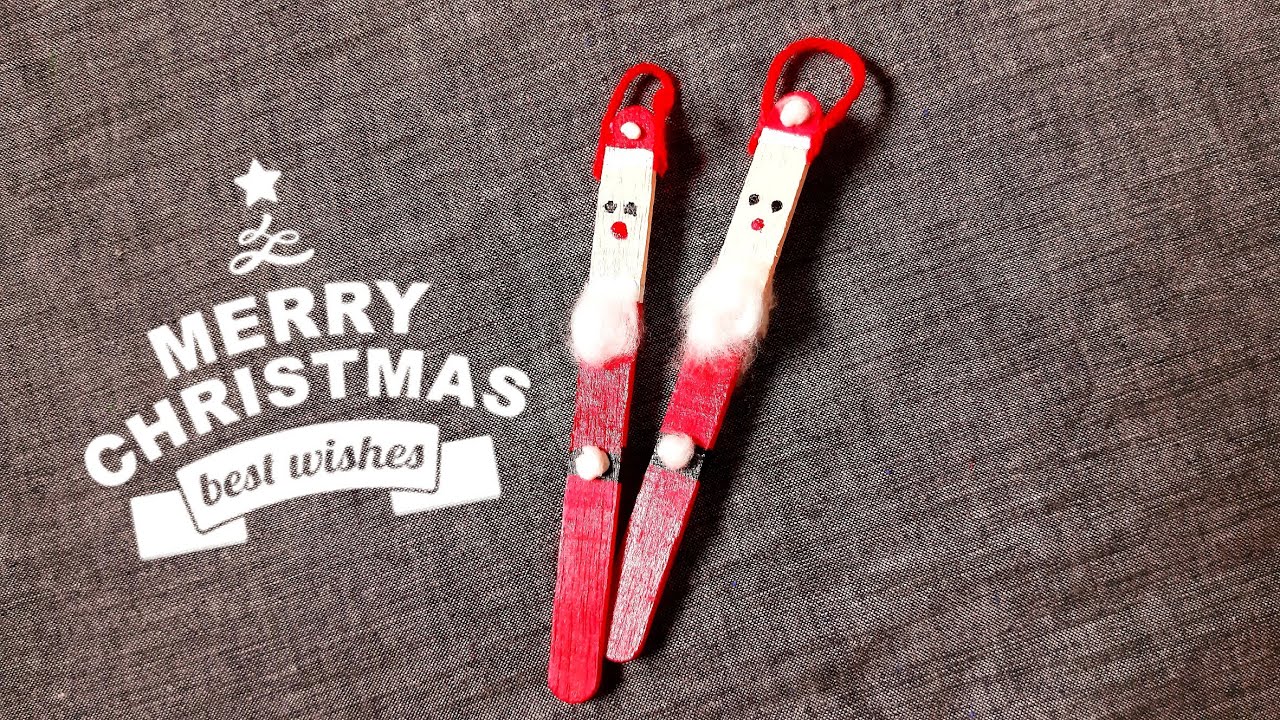 DIY Popsicle Santa Claus Easy and Simple for Christmas | Ice Cream ...