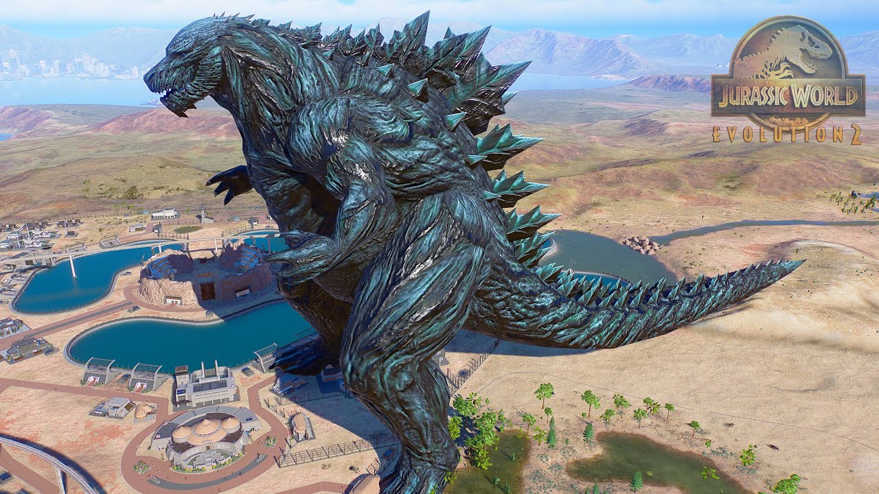 GODZILLA GIGANTESCO PISA MI PARQUE!! Godzilla en Jurassic World ...