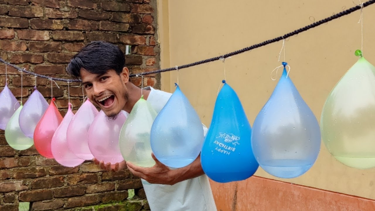 Learn colors with water Balloons with fun - YouTube