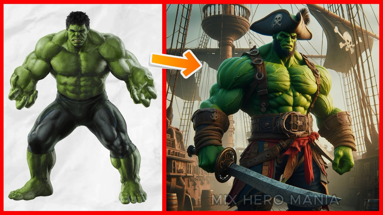 AVENGERS But PIRATES 🔥 Marvel & DC Characters #AI #superhero - YouTube