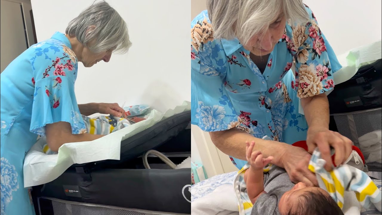 Grandma changing her new born grandson’s diaper and clothes 🥰 - YouTube