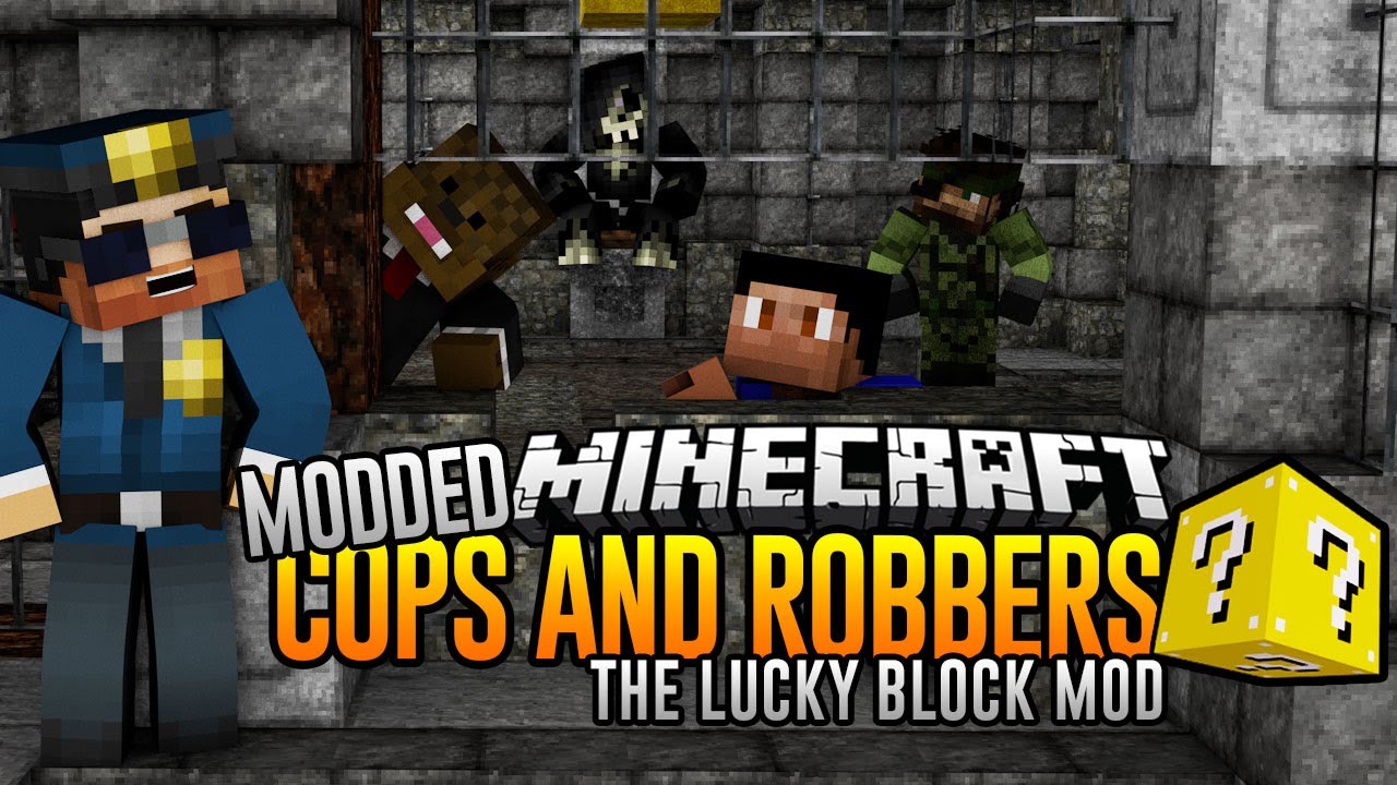 Modded COPS N' ROBBERS (LUCKY BLOCK MOD) w/ JeromeASF, VikkStar123 ...