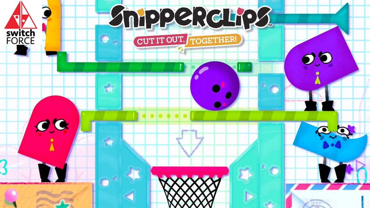 SnipperClips Gameplay - Party Mode Challenges #2 (Nintendo Switch ...
