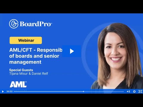 AML/CFT Responsibilities for Board & Senior Management - YouTube