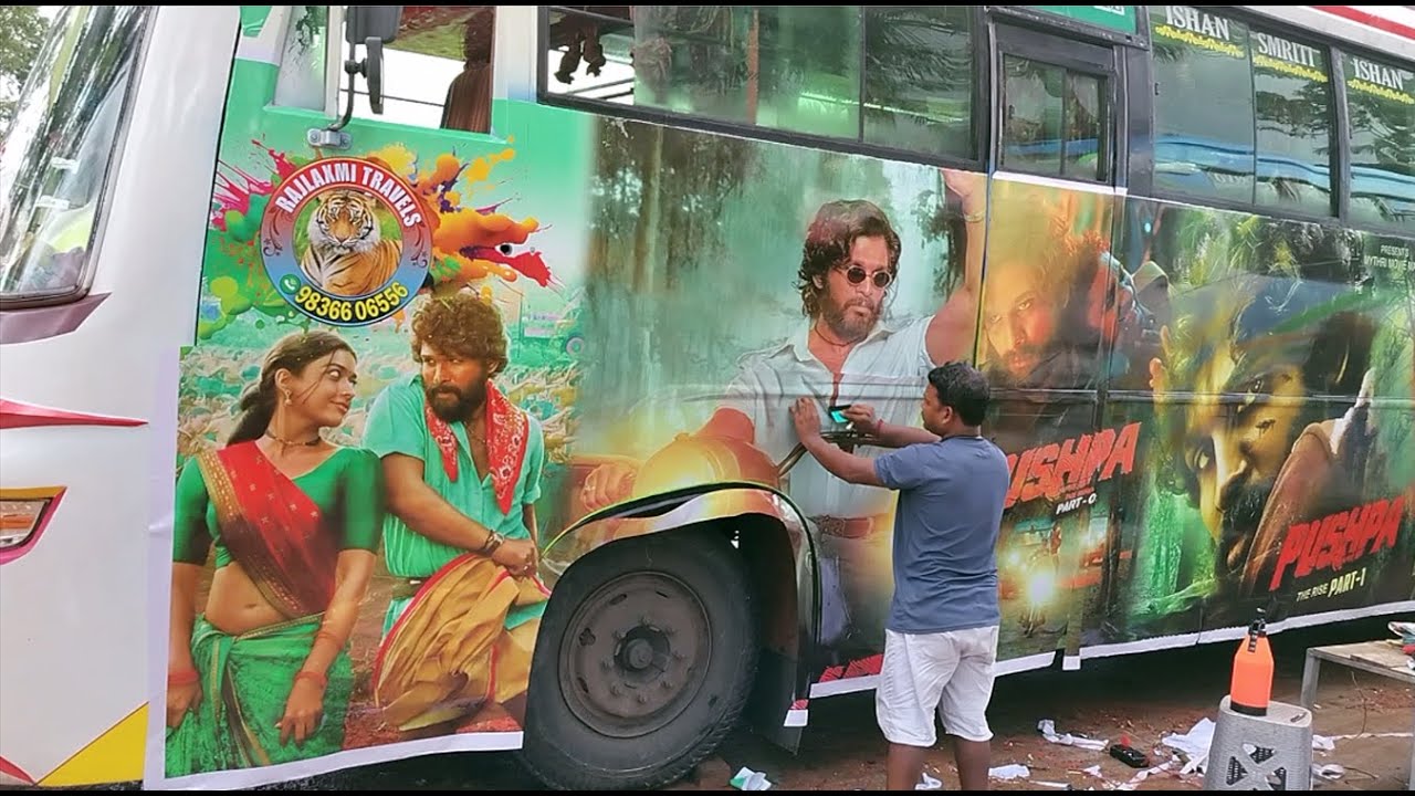 Volvo bus pushpa movie image Graphics - YouTube