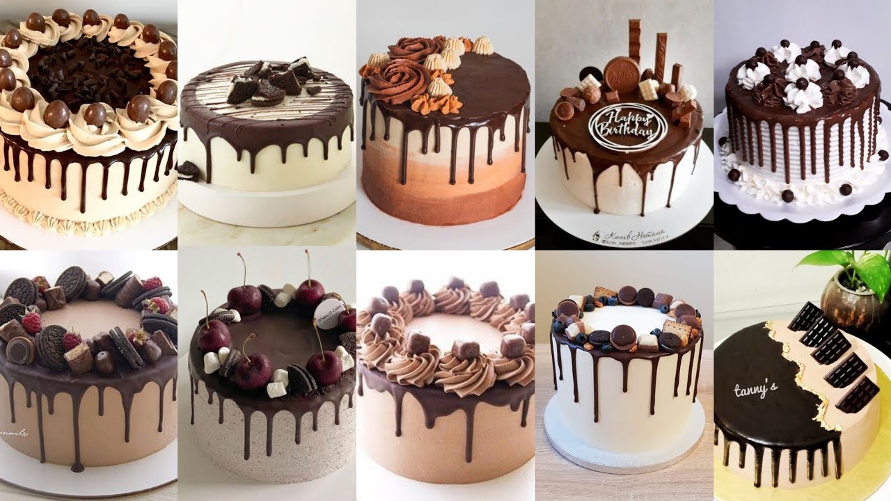 chocolate drip cake collection || chocolate cake design || Birthday ...