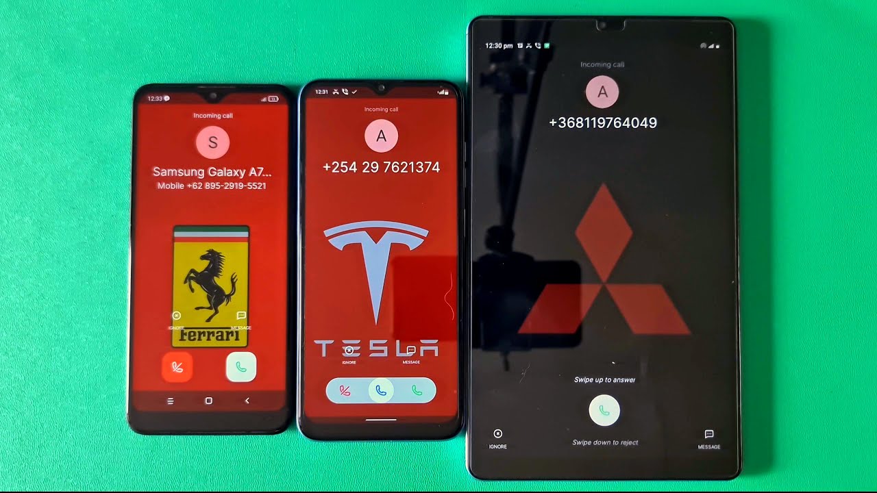 Famous Cars Logo incoming call,Ferrari,Tesla,Mitsubishi - YouTube
