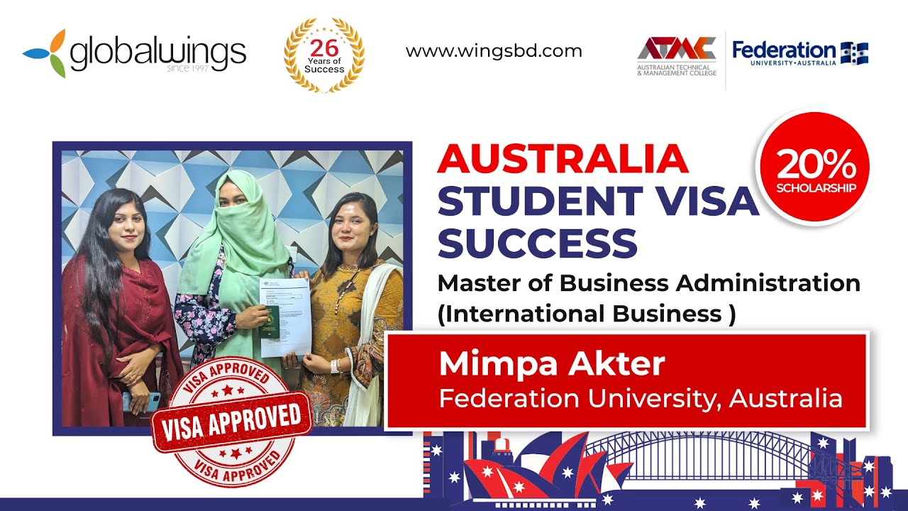 Australia Visa Success | Mimpa Akter | globalwings - YouTube