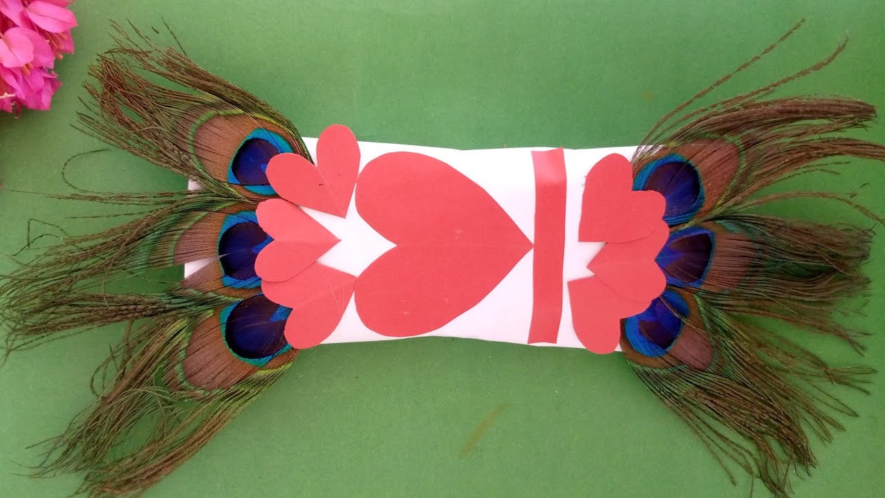 Birthday Gift Making With Peacock Feathers || Easy Craft Peacock ...