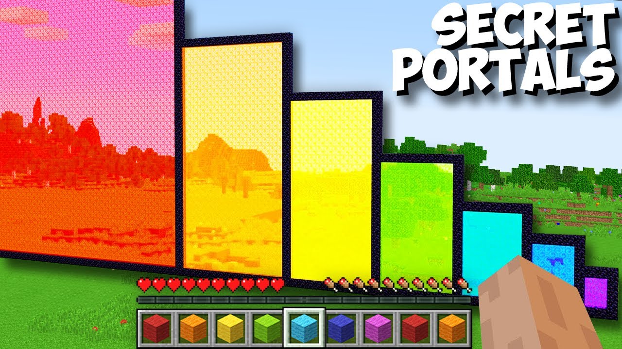 I found RAINBOW PORTAL of all SIZES in Minecraft ! Where do LEAD ...