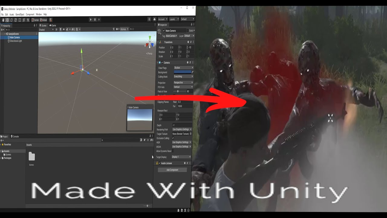 i made a zombie game in Unity - YouTube