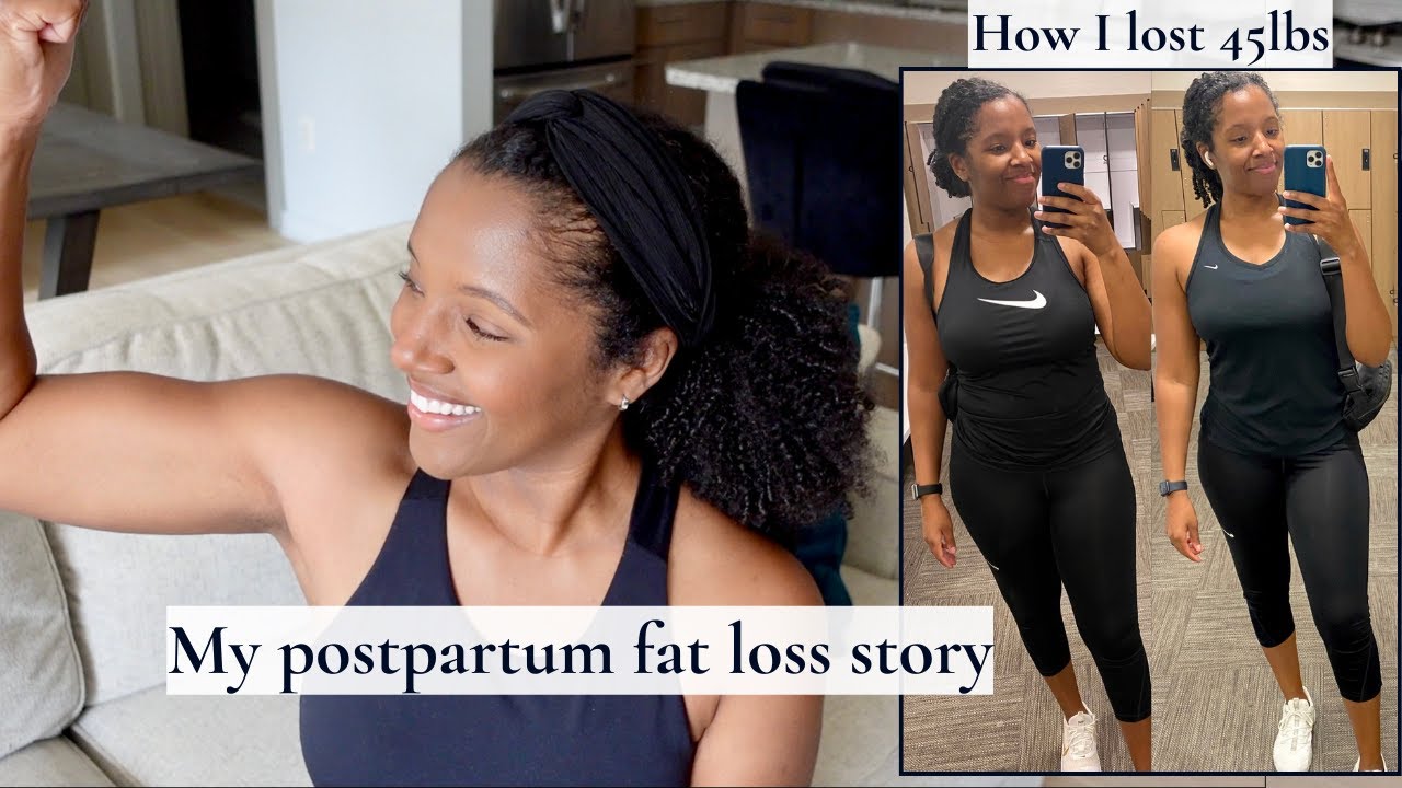 How I lost 45lbs| my postpartum body recomposition story - YouTube