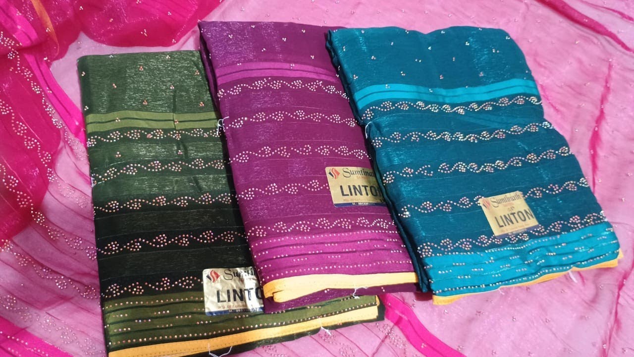 🥳Price 1150👍 Simer kapda ki siroski work saree💃#Partywear # ...