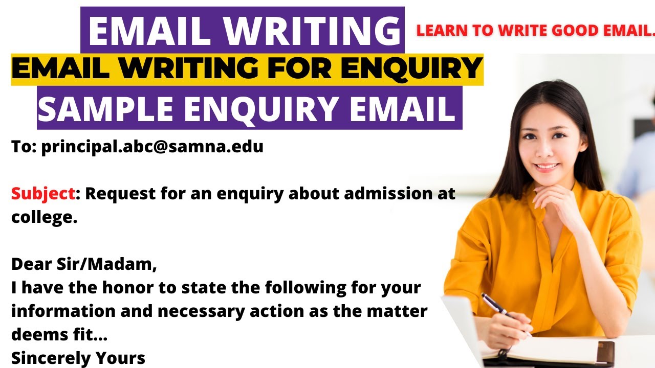Email Writing! Email Writing For Enquiry! Sample Enquiry Email! Tips ...