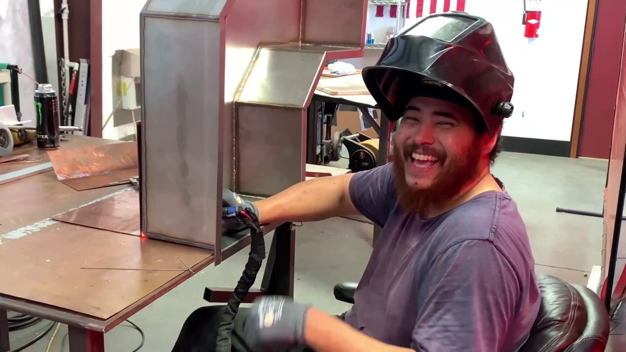 TIG Welding a 316L Marine Grade Corner Sink - YouTube