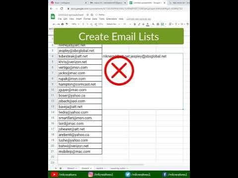 How to Create Email Lists in Excel | Excel | Tutorials | Youtube Shorts #shorts #short - YouTube