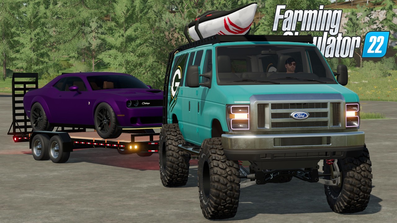 FS22 - 2016 Ford E350 CAMPERVAN & Dodge Challenger - NEW CAR MOD for ...