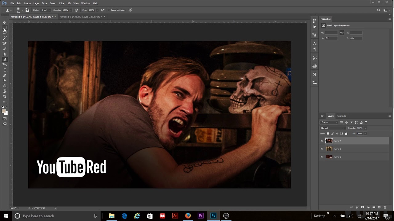Pewdiepie YouTube Banner Speedart - YouTube