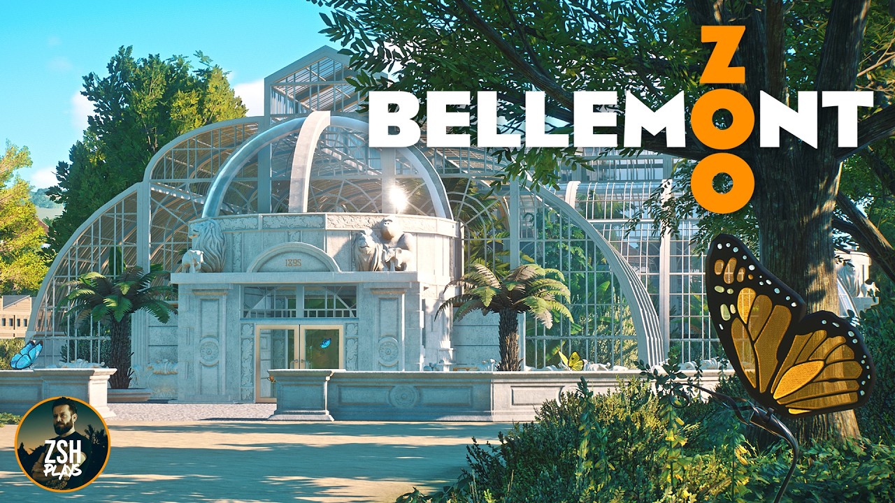 Building a Beautiful Butterfly House in Planet Zoo! | Bellemont Zoo - YouTube