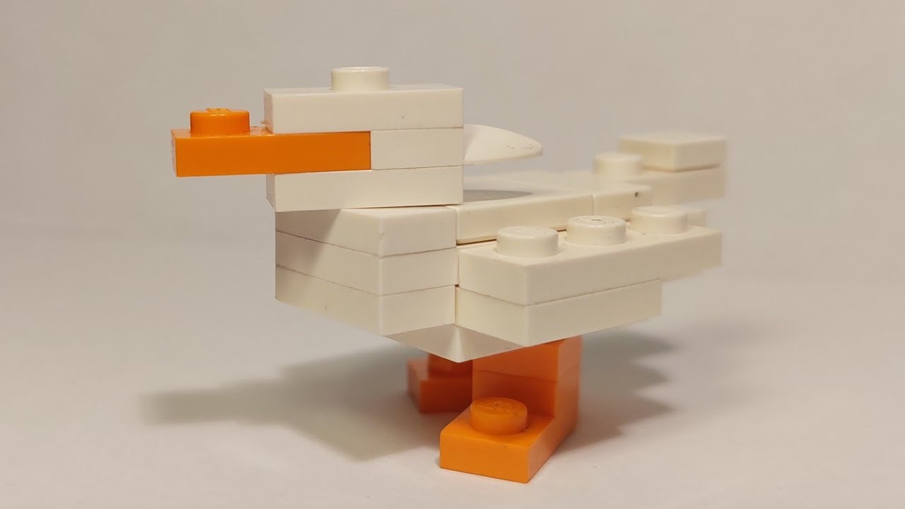 Lego duck building tutorial - stop motion - YouTube