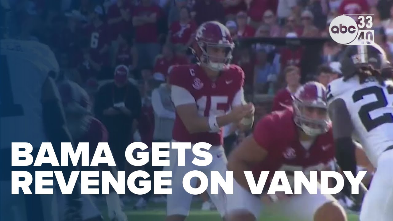 Bama wins revenge match against Vandy - YouTube