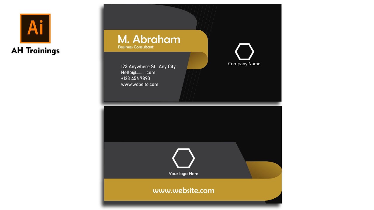 How to Create Business Card in Adobe Illustrator / How to make Visiting ...