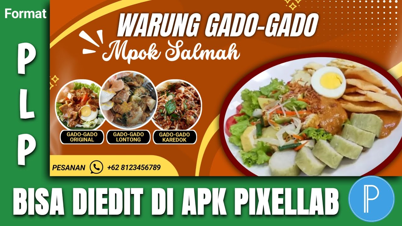 Desain Banner, Spanduk GADO GADO, warung makan Rujak karedok (Bisa ...