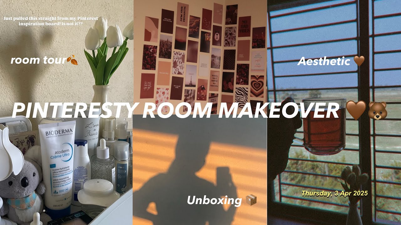 Pinterest Board to Real Life 🤎 Aesthetic Room Makeover Vlog 🍂🍄‍🟫 - YouTube
