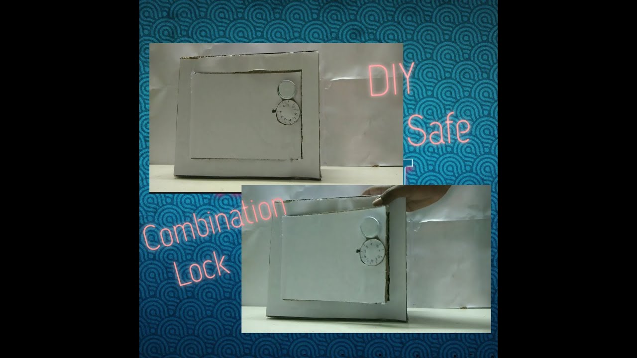 DIY Safe with lock using cardboard | Safe with single digit lock - YouTube