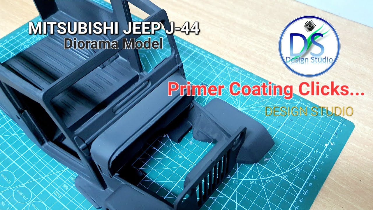 Mitsubishi Jeep J44 Diorama Model - Primer Coating Clicks. - YouTube