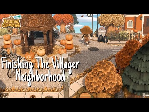 PART 2:Finishing The Fall villager Neighborhood!//Island Progress ...